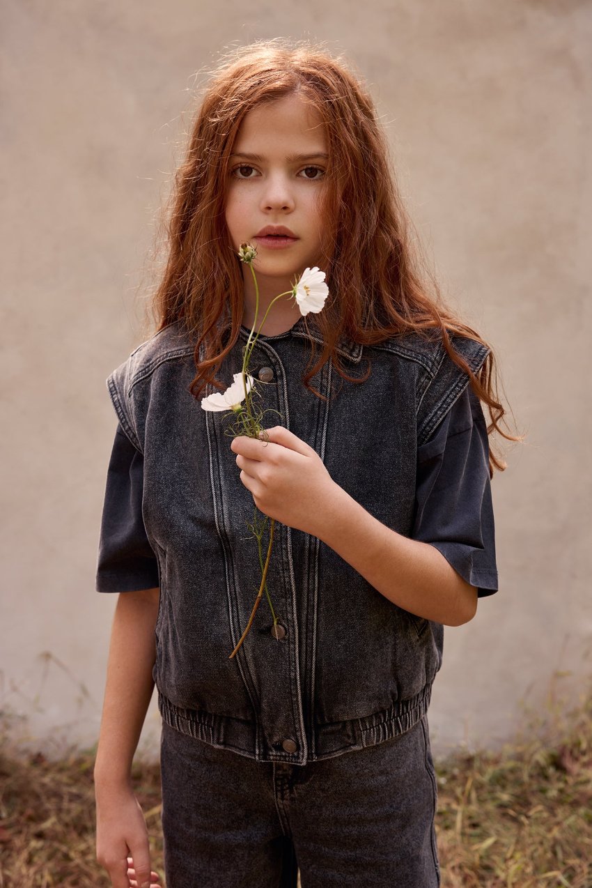 Kids Denim Vest – Comfort Stretch Layer | SOW Kids