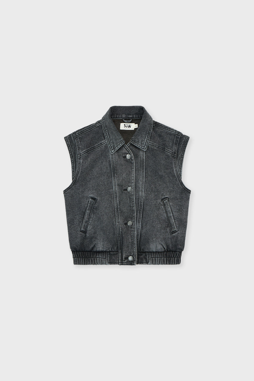 Kids Denim Vest – Comfort Stretch Layer | SOW Kids